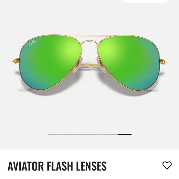 Ray-Ban | Accessories | Rayban Green Flash Lens W Gold Frame Barely ...